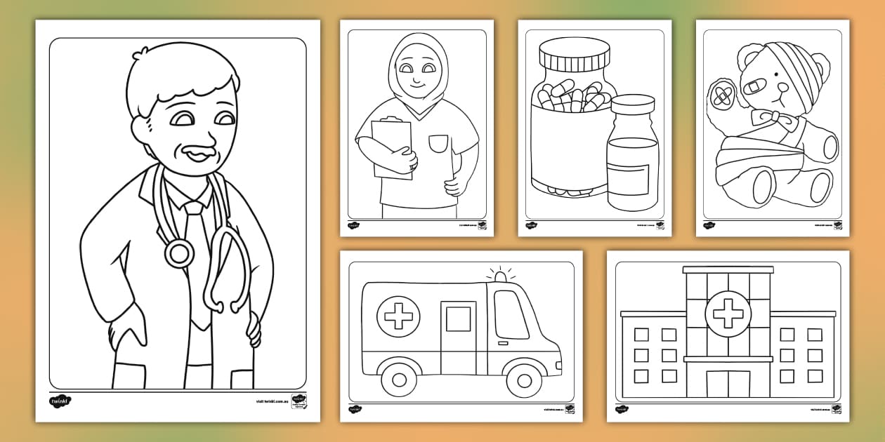 My First Hospital Colouring Pack (teacher made) - Twinkl