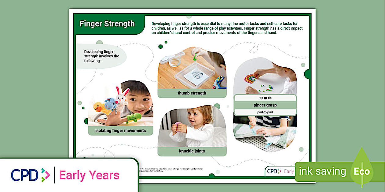 Finger Strength | CPD Poster | Fine Motor Skills | Twinkl