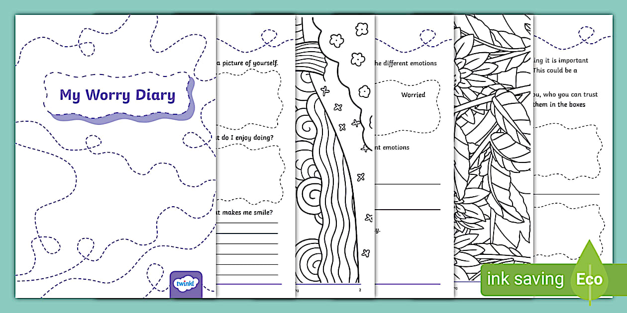 My Worry Diary KS1 – Printable Worry Diary Template