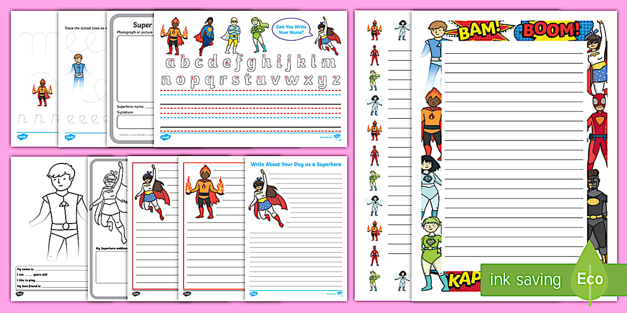 KS1 Superhero Writing Resource Pack