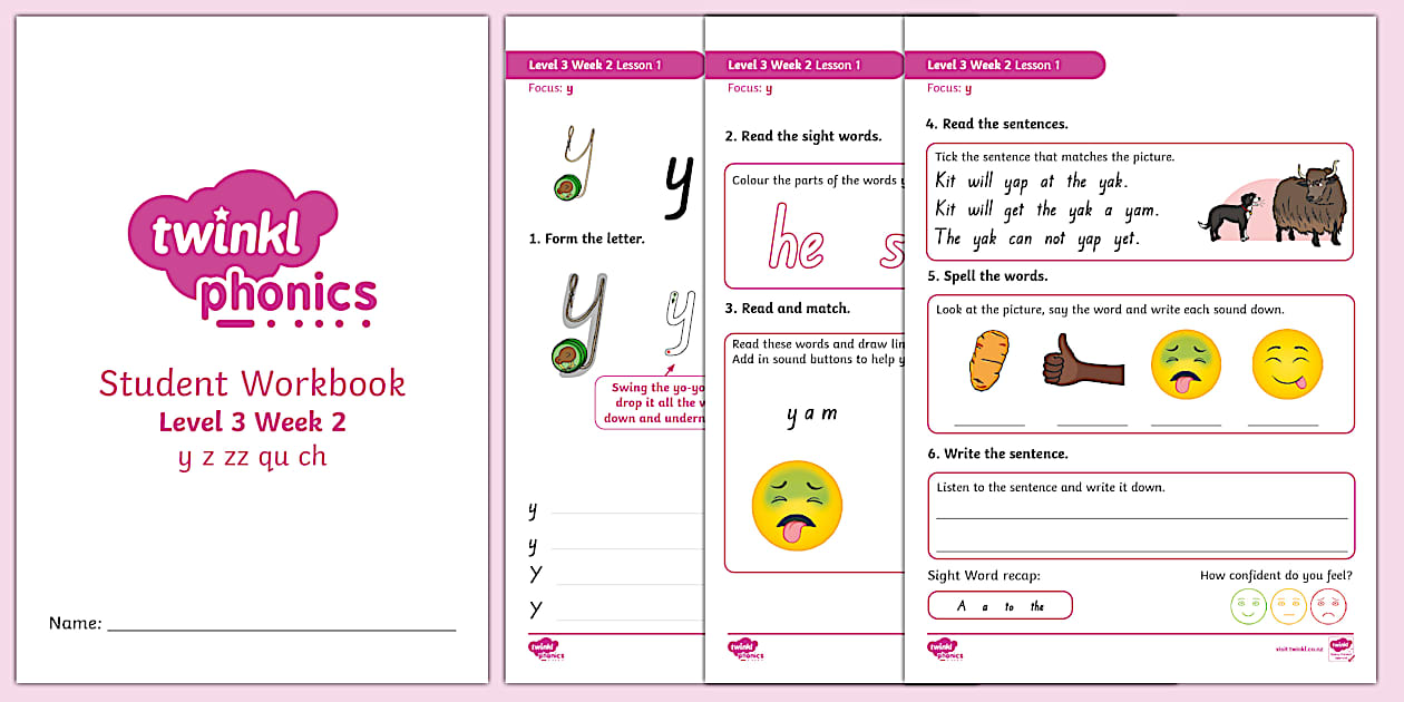 Twinkl Phonics: Level 3: Week 2: Workbook (Teacher-Made)