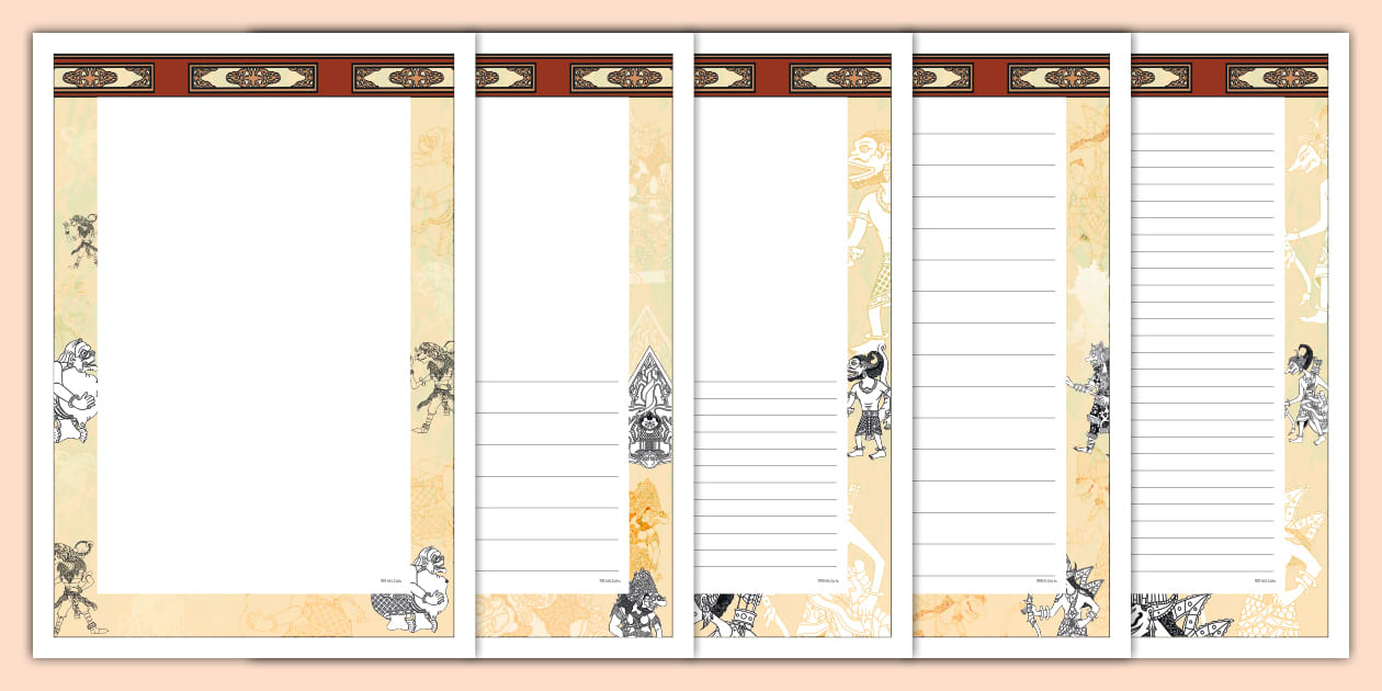 Hiasan Bingkai Kertas/Page Border Wayang (teacher made)