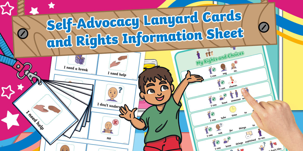 Twinkl Symbols: Self-Advocacy Lanyard & Rights Information