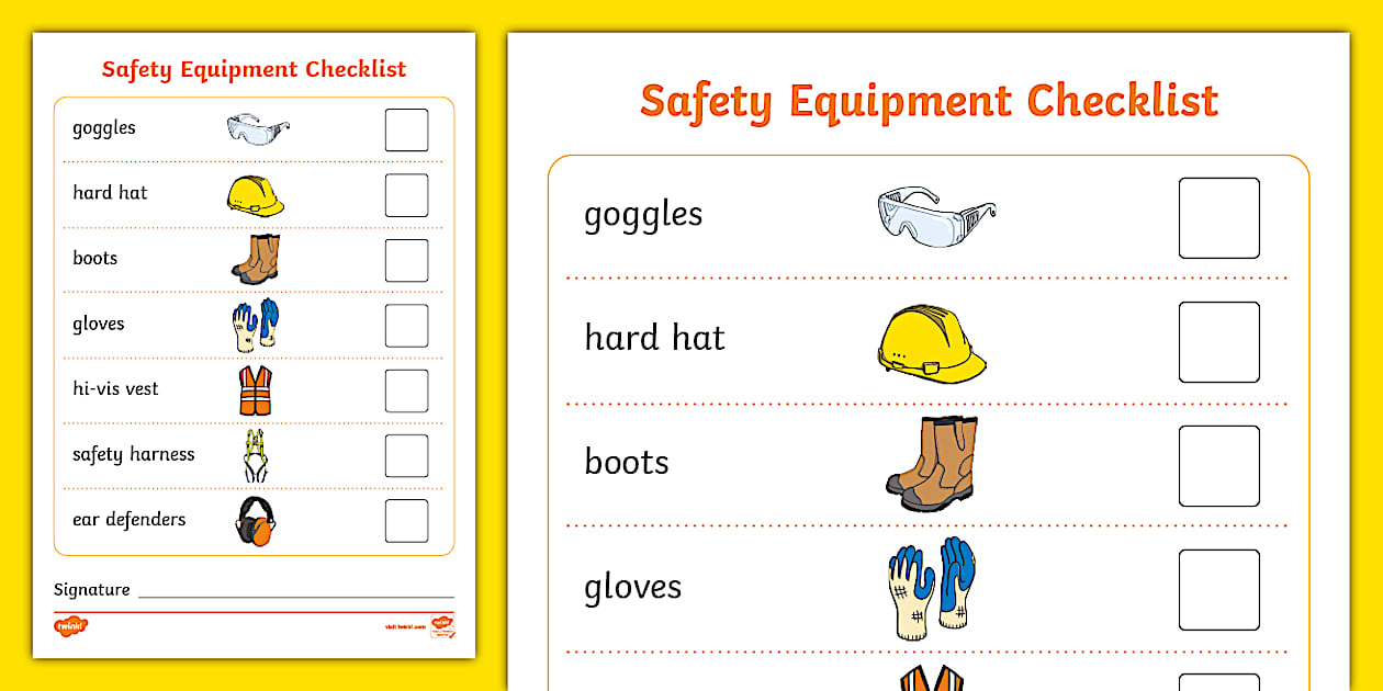 Construction Site Safety Checklist | Twinkl (teacher made)
