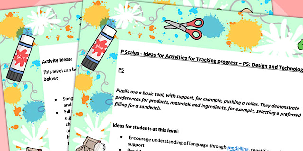 Black and White P Scales Ideas for Activities for Tracking Progress P5 ...