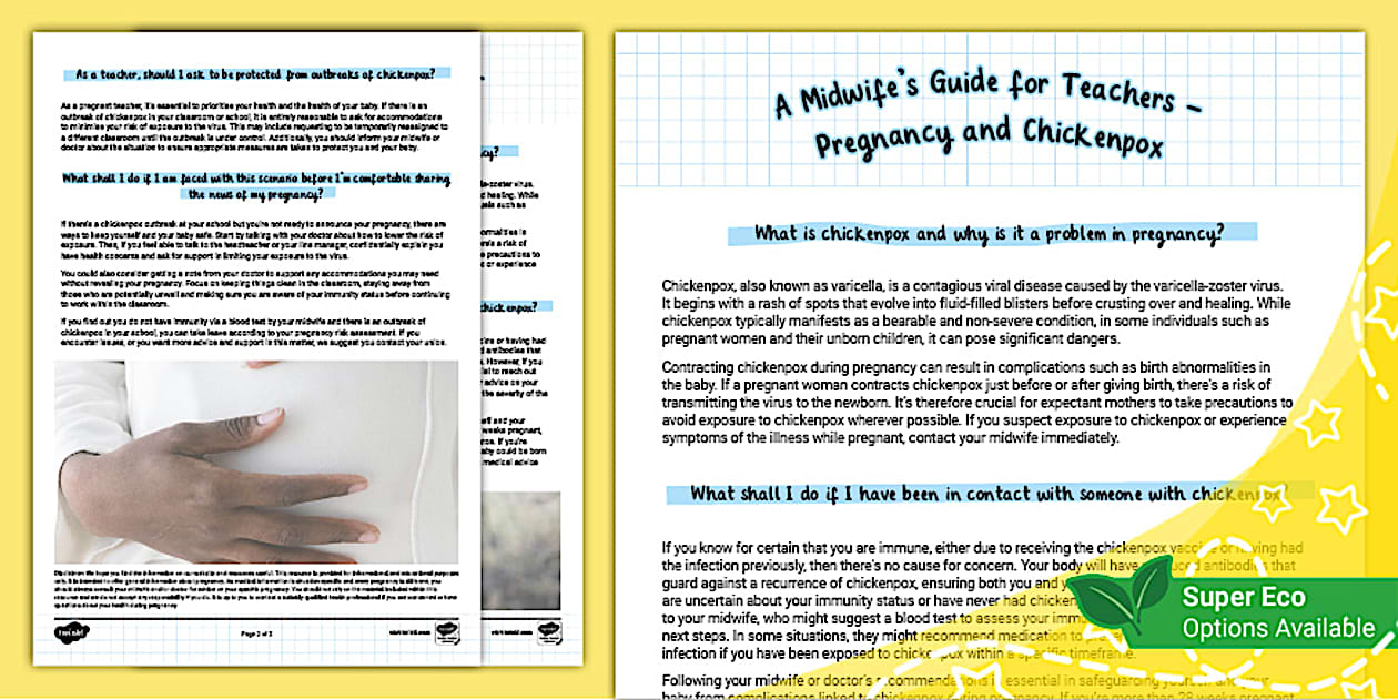 FREE! - A Midwife's Guide for Teachers – Pregnancy and Chickenpox