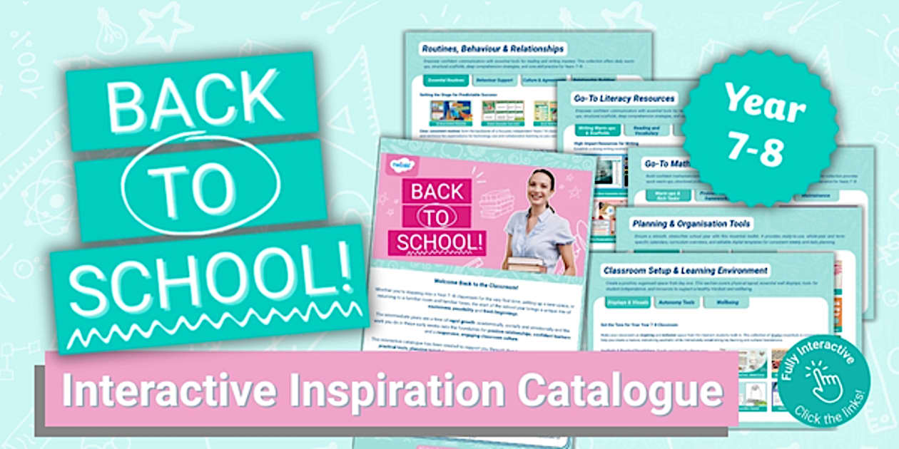 FREE - Back to School Year 7-8 Interactive Catalogue