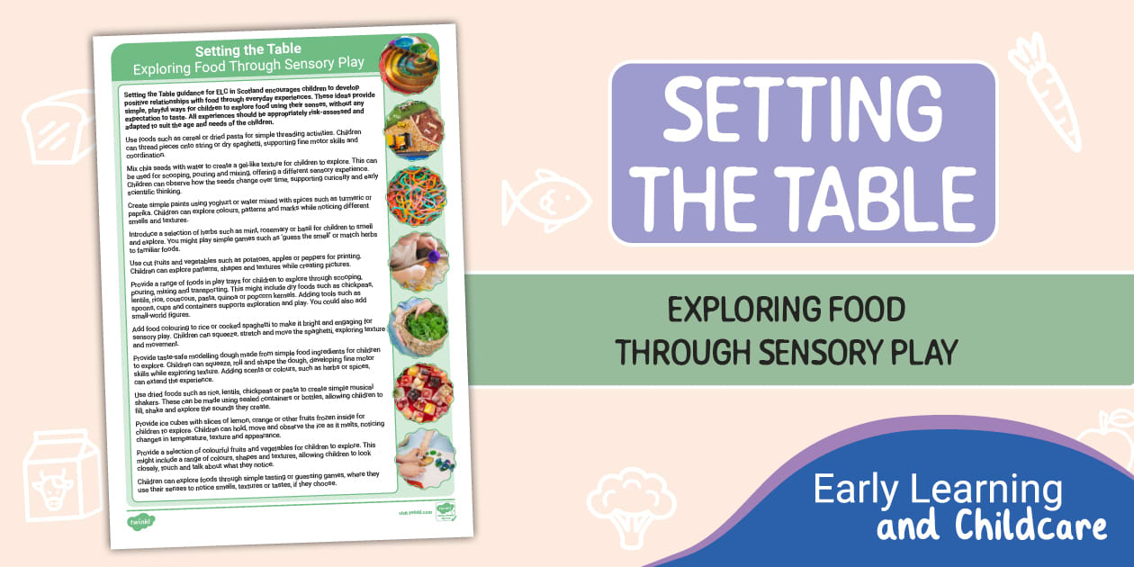 Setting the Table Exploring Food Through Sensory Play
