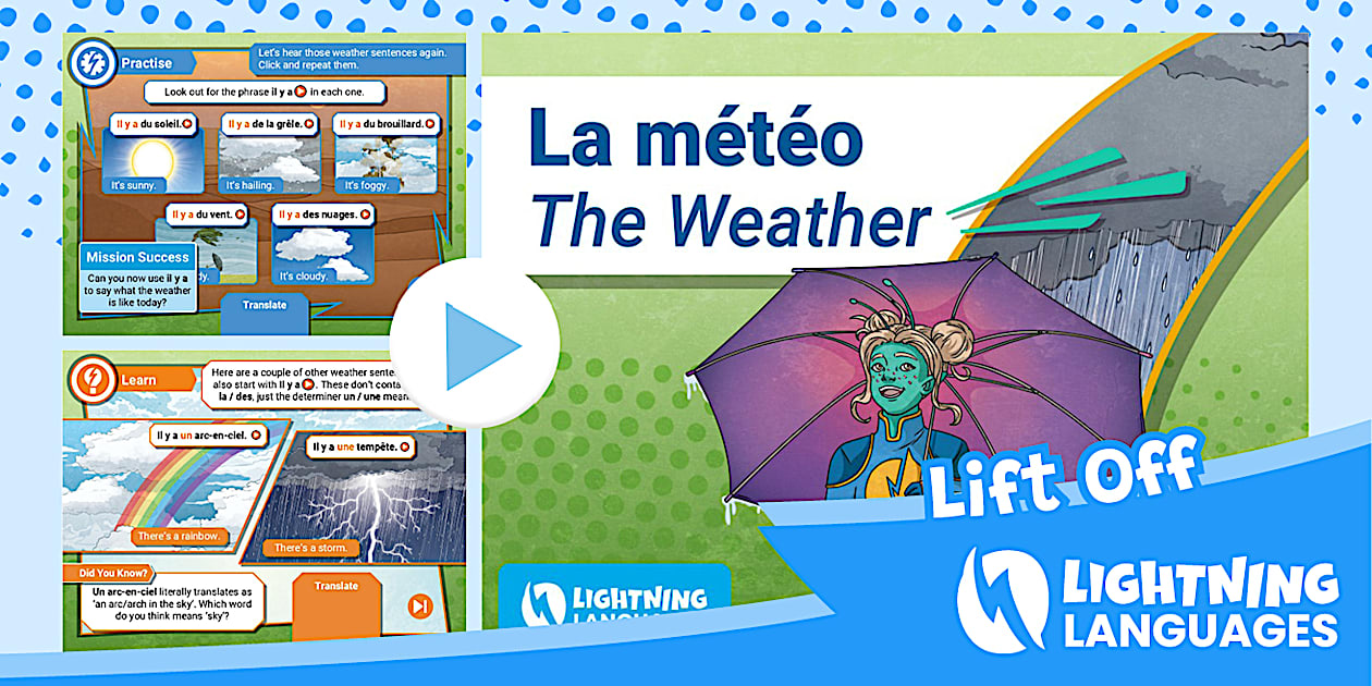 👉 Lightning Languages | French | Weather PowerPoint 2