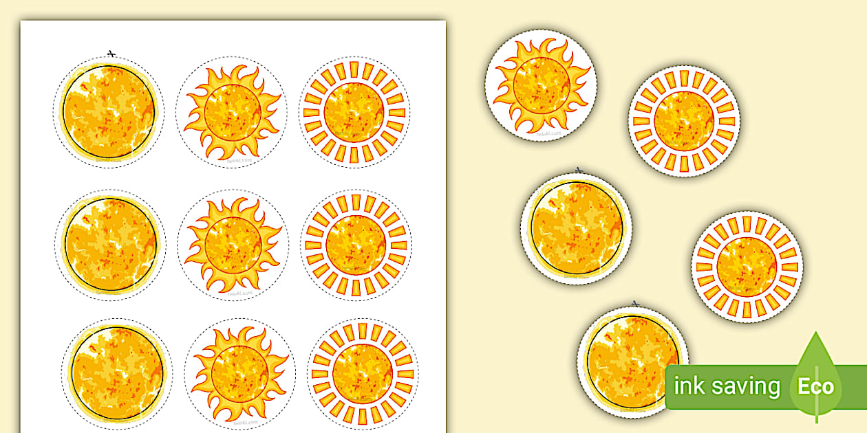 Small Sun Cut-Outs (professor feito) - Twinkl