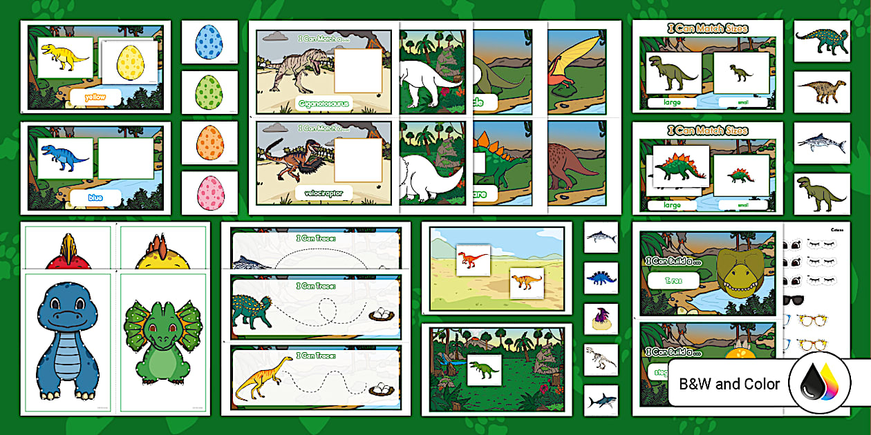 Early Childhood Dinosaurs Busy Bag Activity Pack - Twinkl