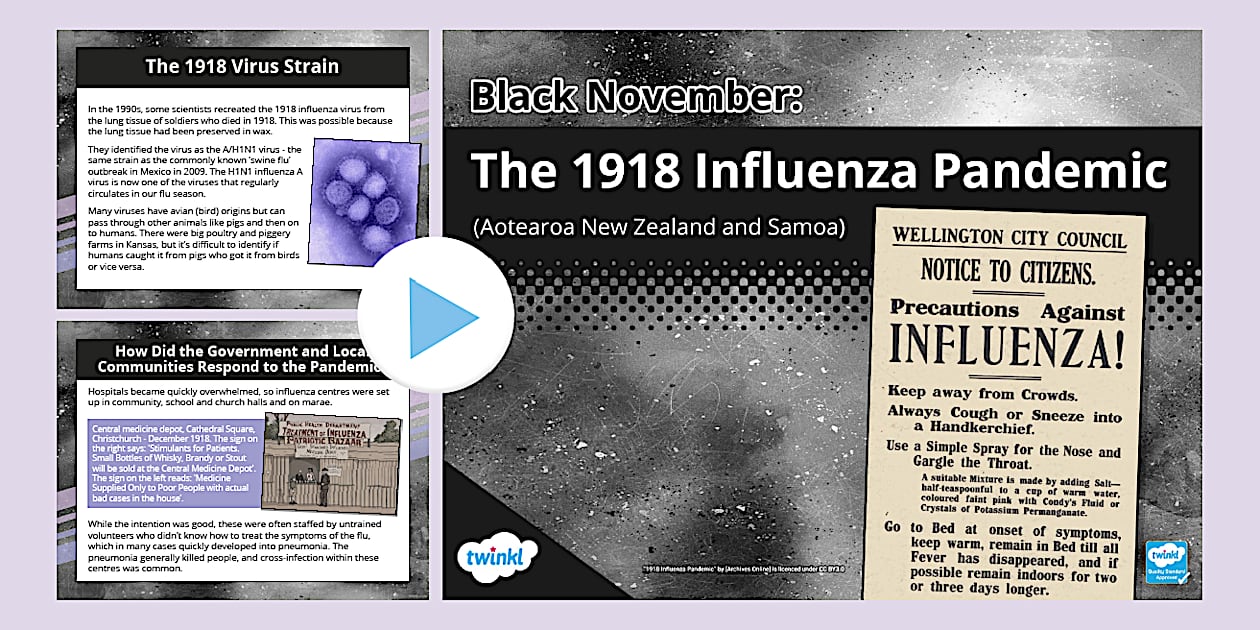 1918 Influenza Pandemic Samoa PowerPoint for Years 7-8
