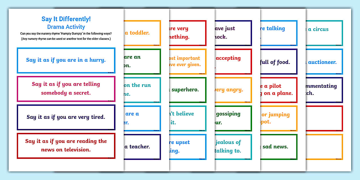 Say It Differently! Drama Game (Lehrer gemacht) - Twinkl