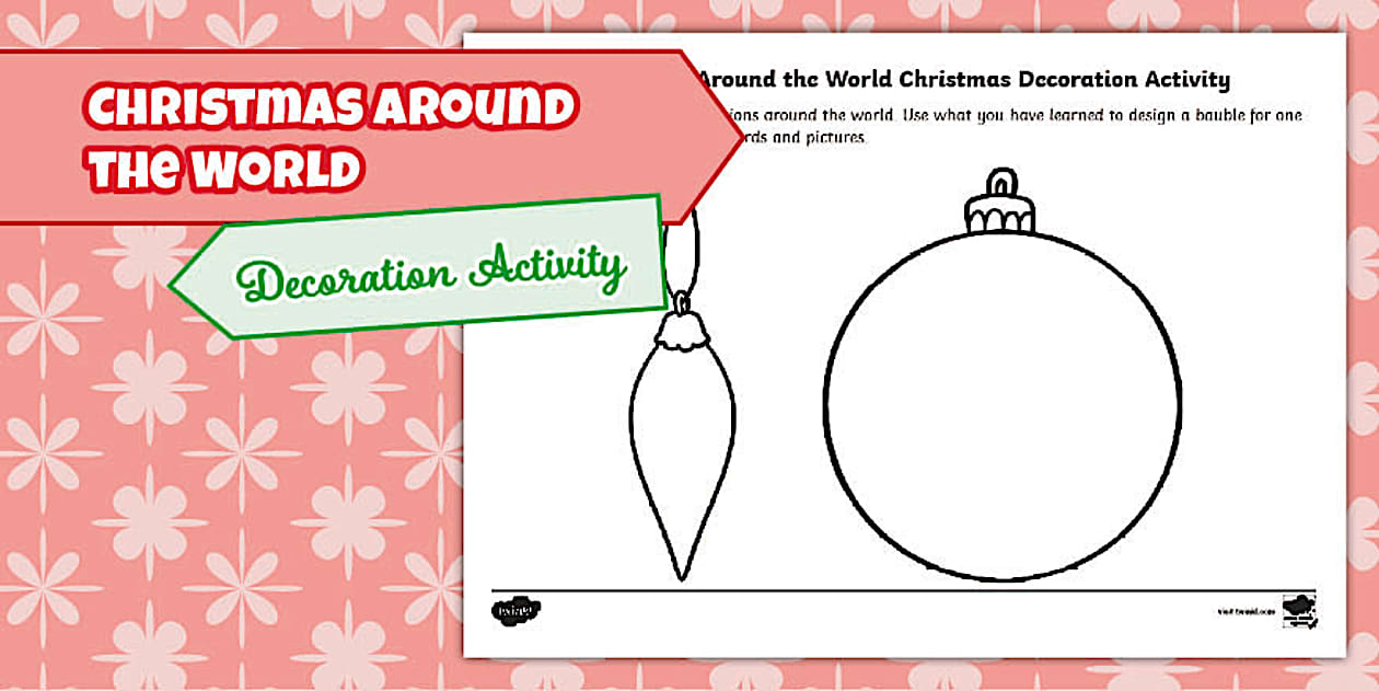 Christmas Around the World Christmas Decoration Activity