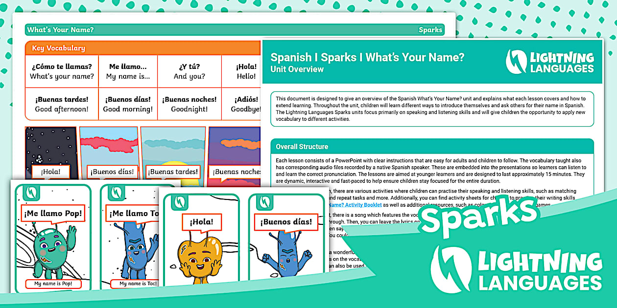 👉 Lightning Languages | Spanish | What's Your Name? Adult Pack
