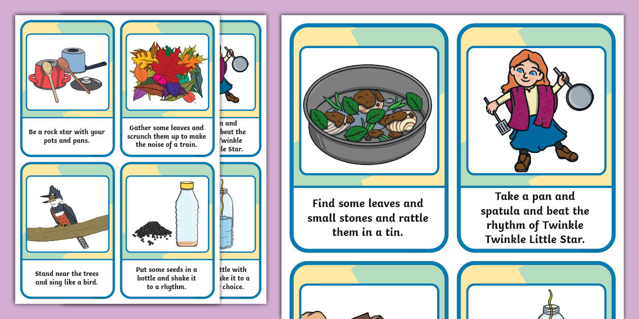 👉 Outdoor Music Ideas Flashcards (Teacher-Made) - Twinkl