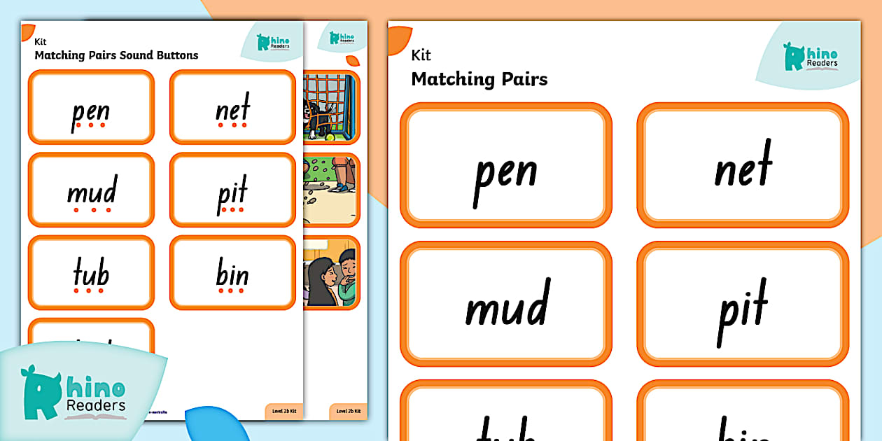 Level 2b Kit Matching Pairs Activity (teacher made) - Twinkl