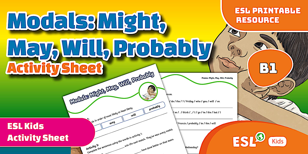 ESL Modals Activity Sheet for Kids