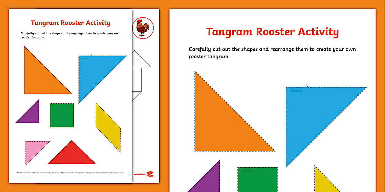 👉 Rooster Tangram Puzzle Activity (teacher made) - Twinkl