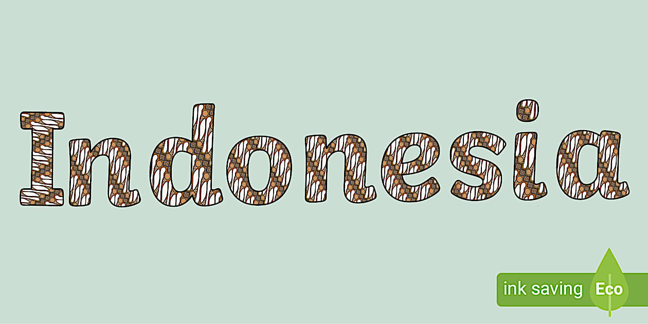 Indonesian Batik Display Lettering (teacher made) - Twinkl