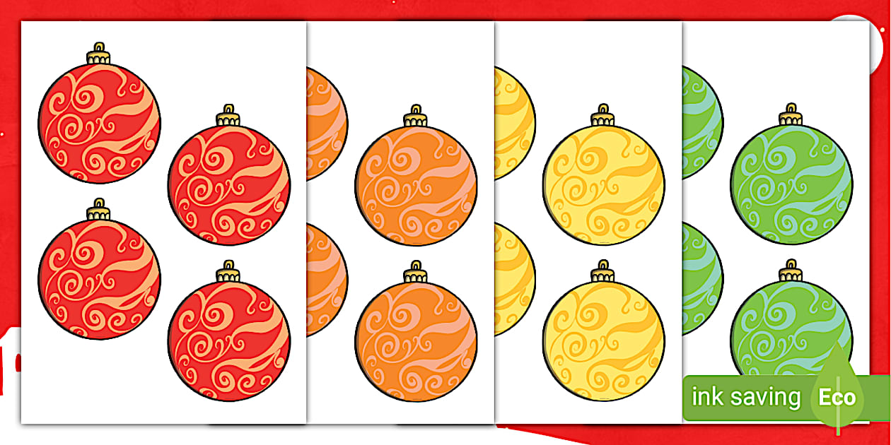 Editable Christmas Baubles (Patterned) (Teacher-Made)