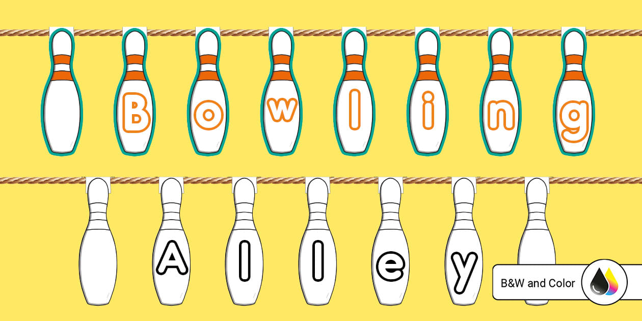 Bowling Alley Dramatic Play Bunting (teacher made) - Twinkl
