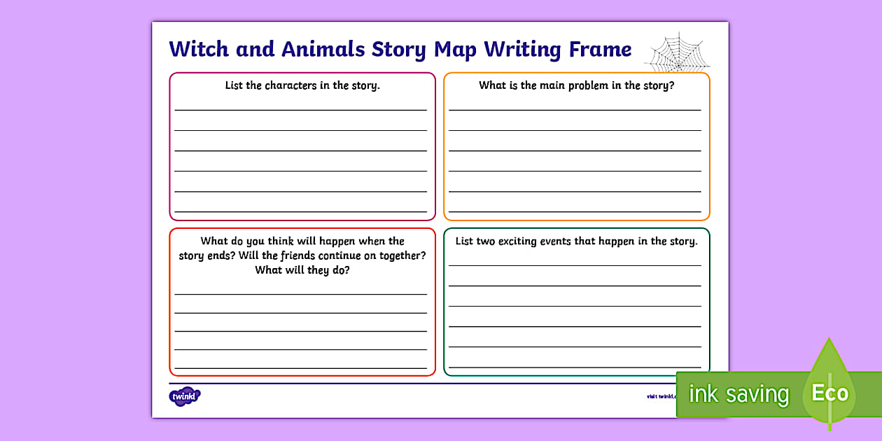 Witch and Animals Story Map Writing Frame (teacher made)