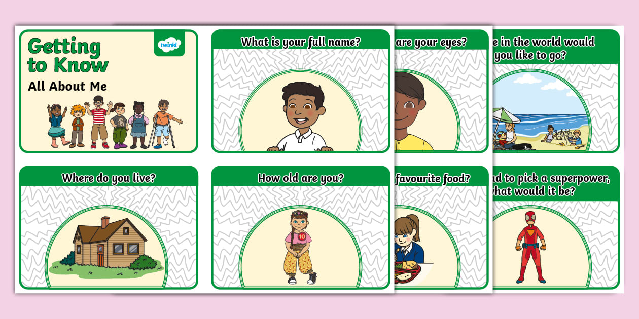 Getting to Know All About Me (teacher made) - Twinkl