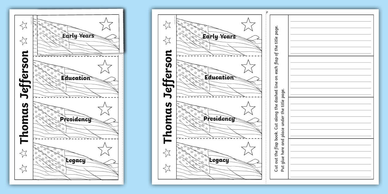 Thomas Jefferson Flap Book for 3rd-5th Grade (Teacher-Made)