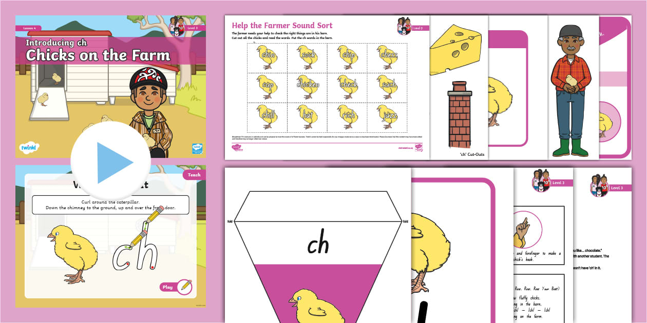 'ch' Lesson Pack - Level 3: Week 2: Lesson 4 (teacher made)
