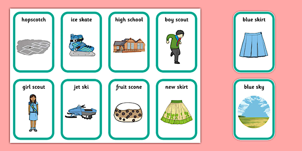 Word Medial SC SK Playing Cards - Twinkl