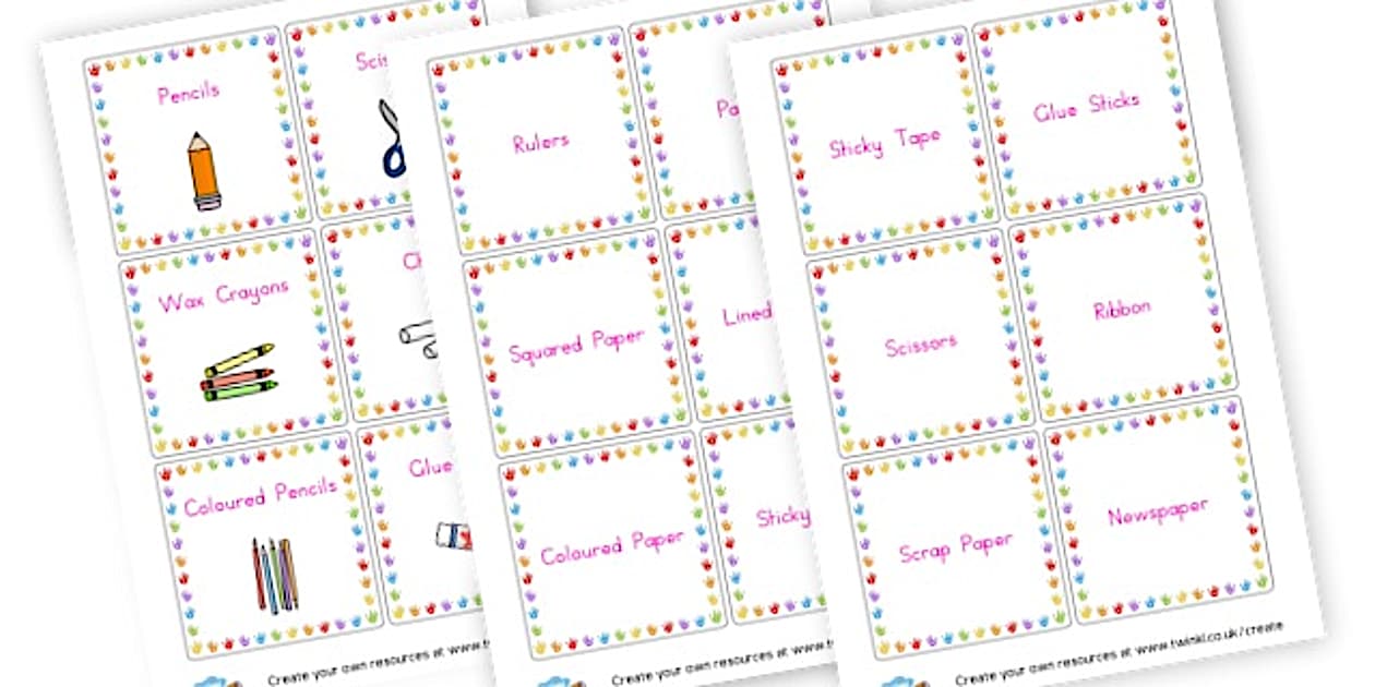 Equipment Labels (creat de profesori) - Twinkl