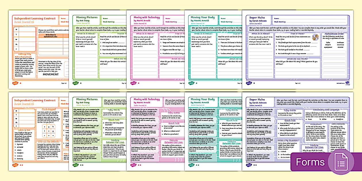 Junior Journal 65 July 2023 Follow-Up Activity Pack - Twinkl