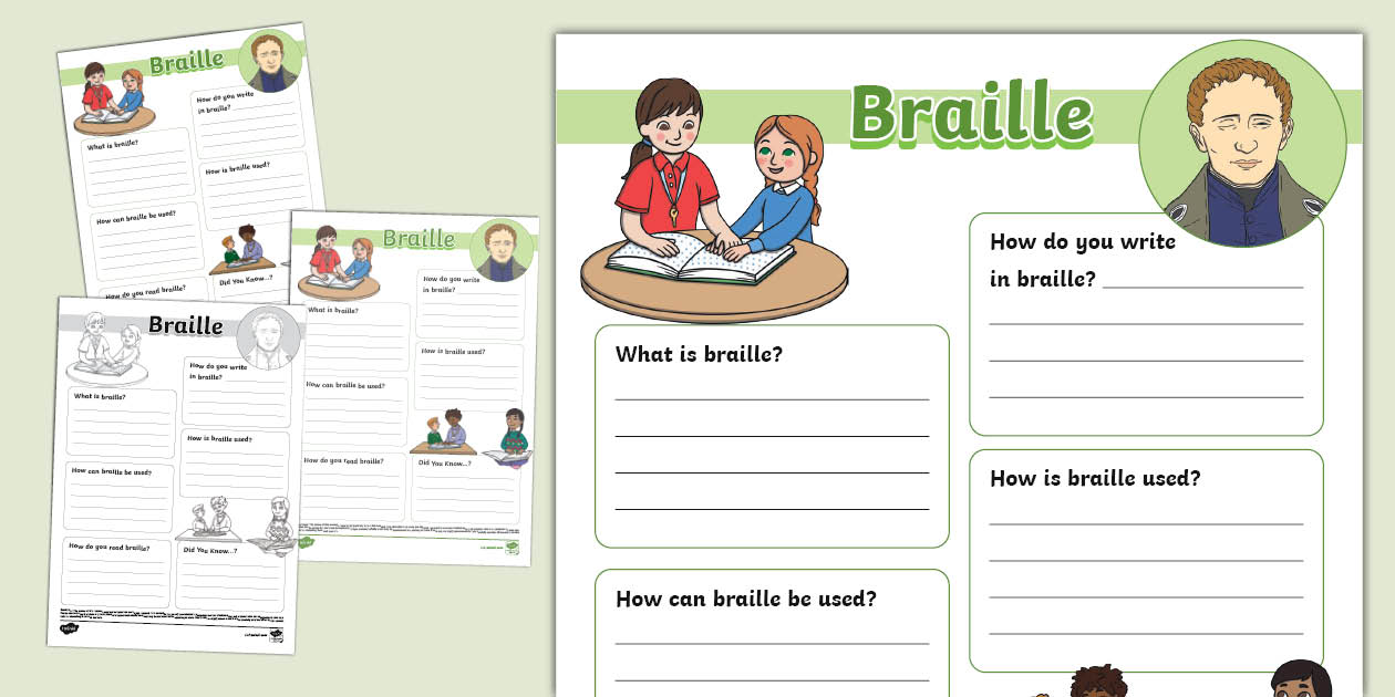 Braille Fact File Template (Teacher-Made) - Twinkl