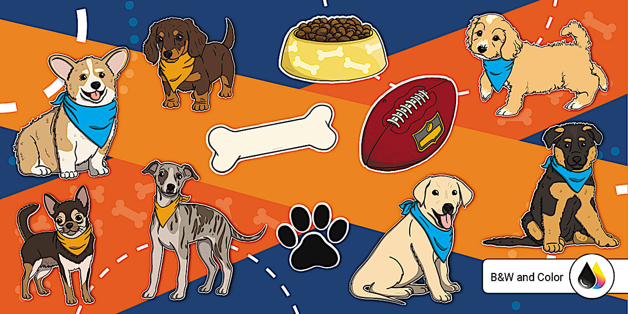 Puppy Bowl Cut-outs | Kindergarten Resource | Twinkl USA