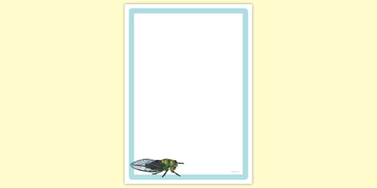 Cicada Page Border | Twinkl Page Borders (Teacher-Made)