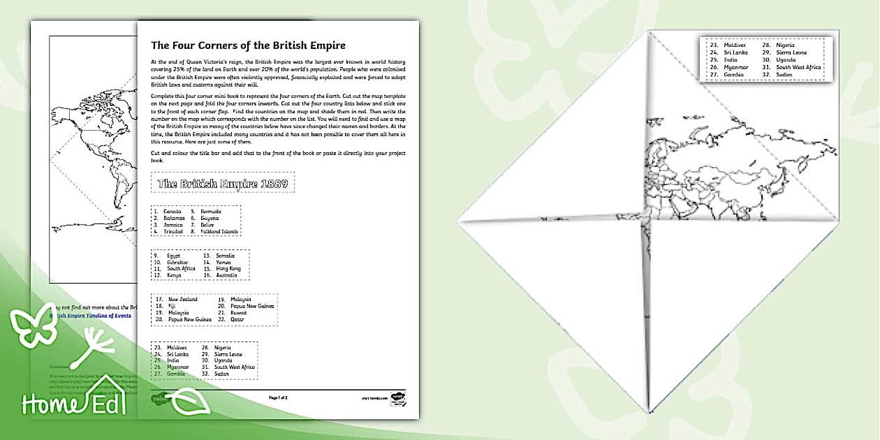 The Victorian Empire: British History Map Activity | Twinkl