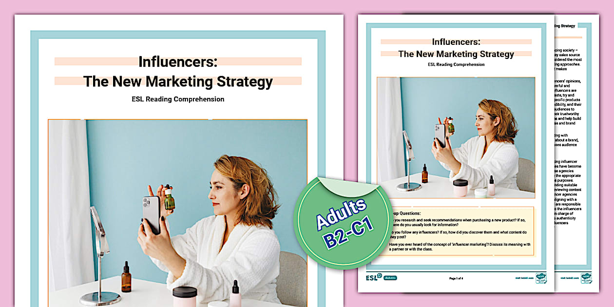 ESL Influencers: The New Marketing Strategy [Adults, B2-C1]