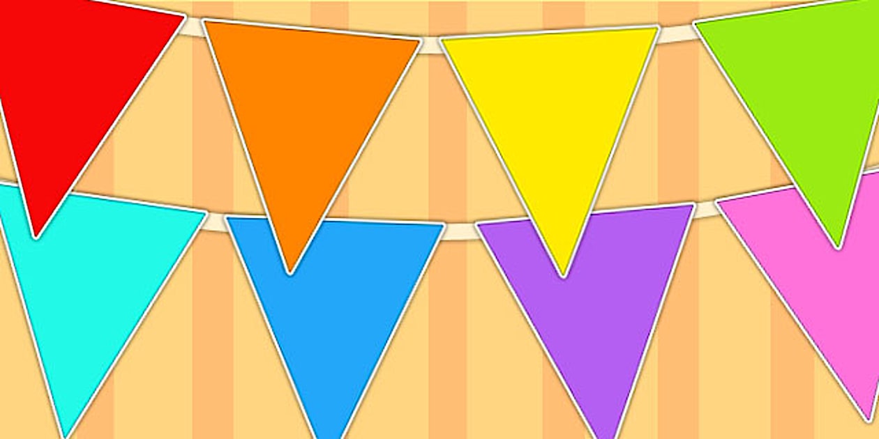 Colourful Bunting - Classroom Display Resource - Twinkl