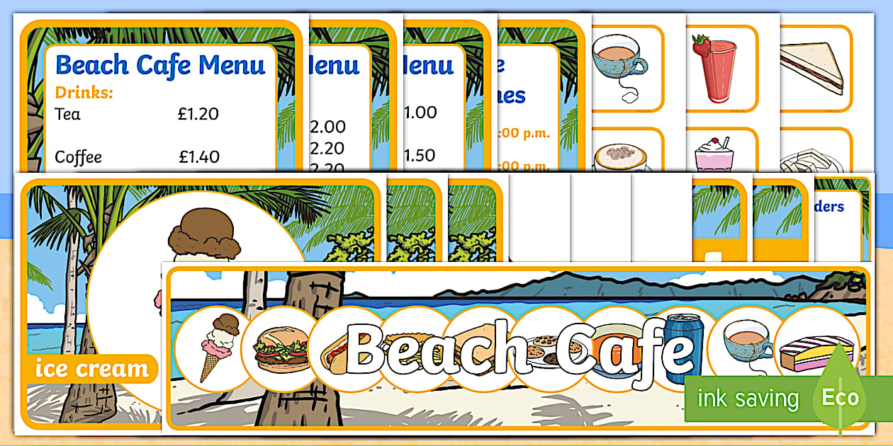 Beach Cafe Role-Play Pack | Twinkl (Teacher-Made) - Twinkl