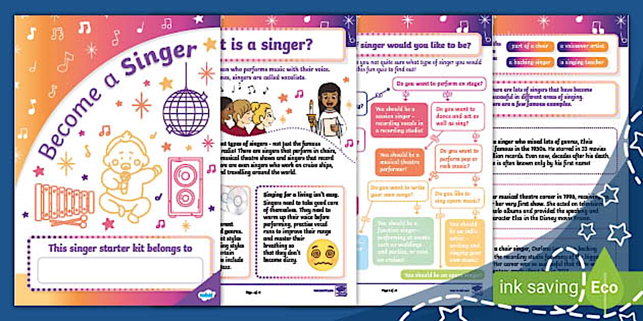 How to Become a Singer (Ages 5 - 7) (Teacher-Made) - Twinkl