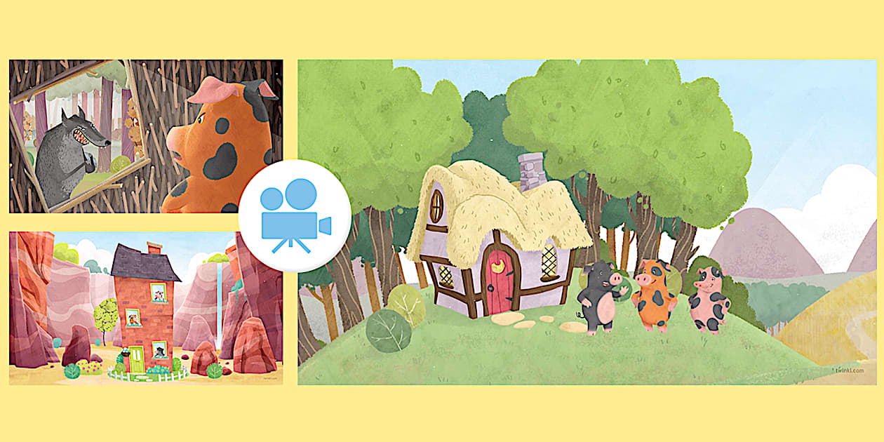 The Three Little Pigs Animation Story (teacher made)