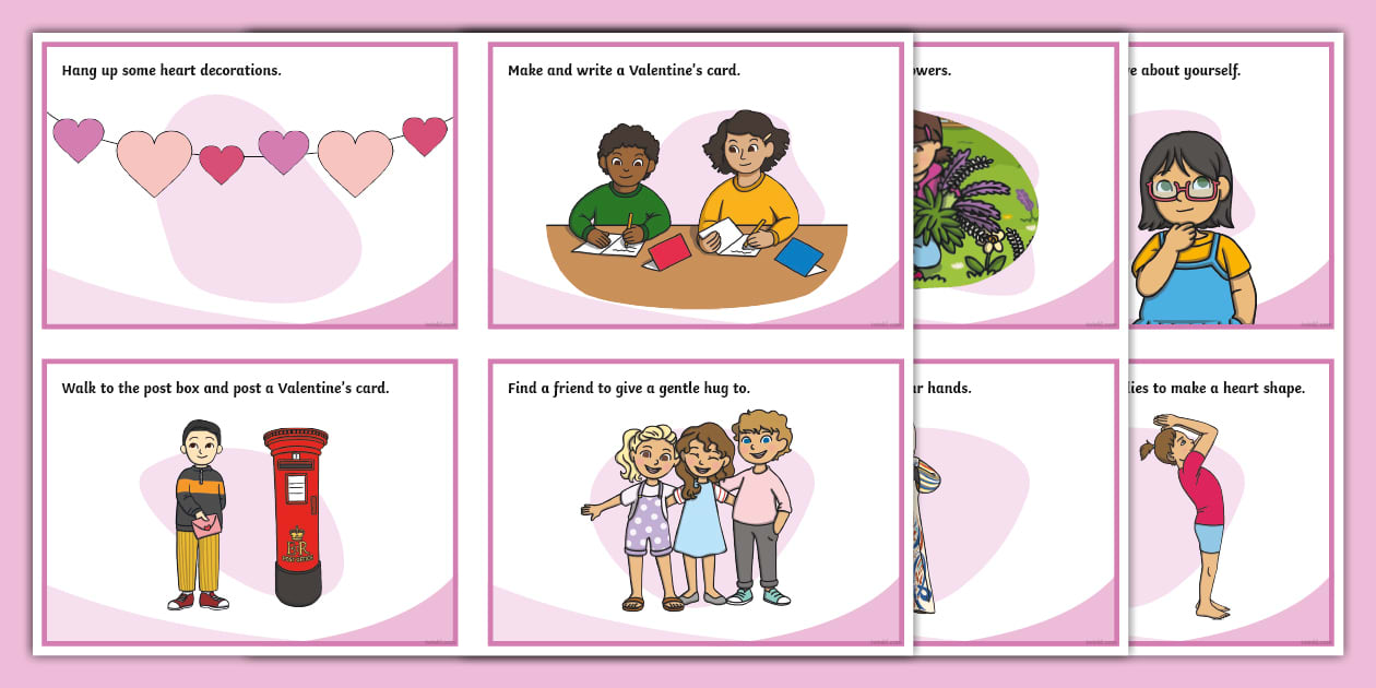 * NEW * Valentine's Day Themed Brain Break Action Cards