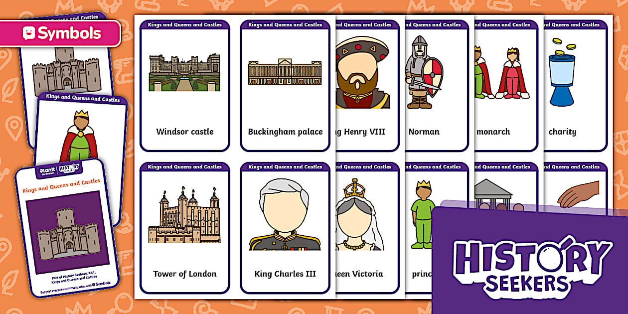 Twinkl Symbols: Kings and Queens and Castles: Flashcards