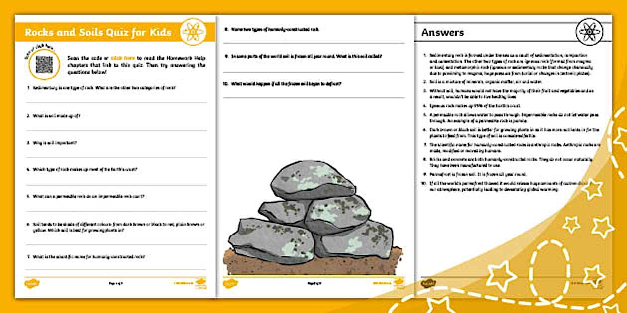 Rocks and Soils Quiz for Kids (Teacher-Made) - Twinkl