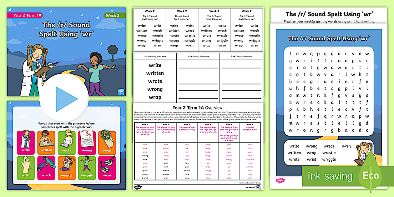 Year 2 Term 1A Week 2 Spelling Pack (teacher made) - Twinkl