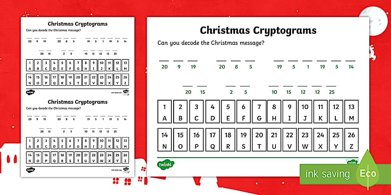 Christmas Cryptograms | code games | cypher (teacher made)