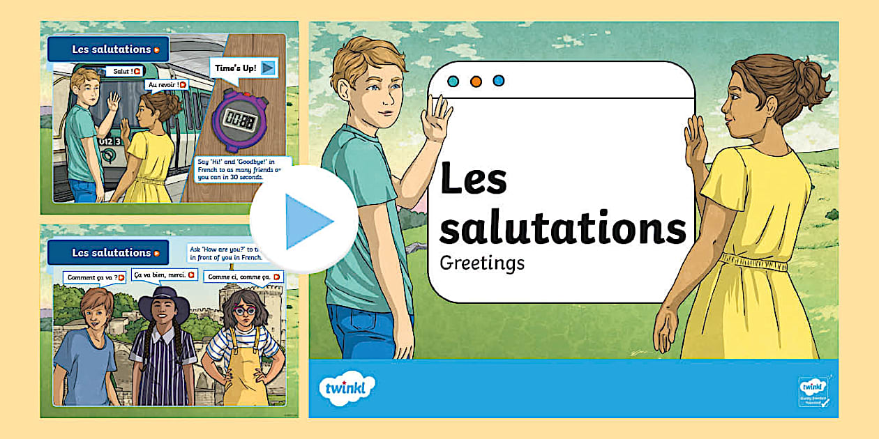 👉 French Greetings KS2 PowerPoint - Basic Phrases