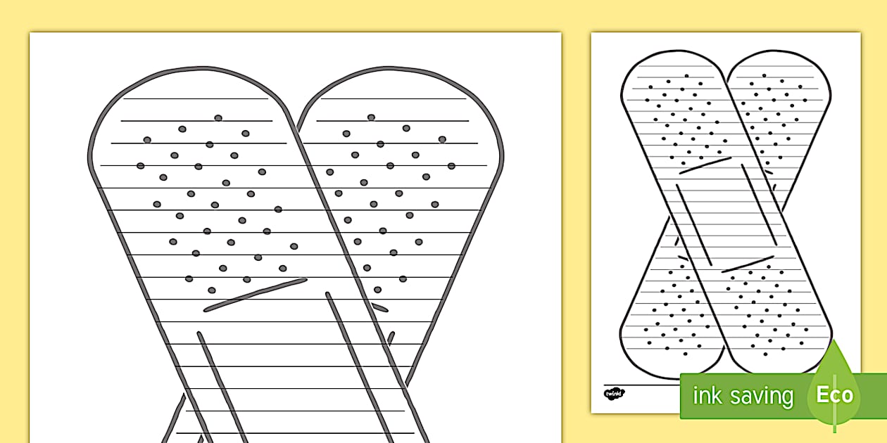 Plaster-Themed Writing Template (teacher made) - Twinkl