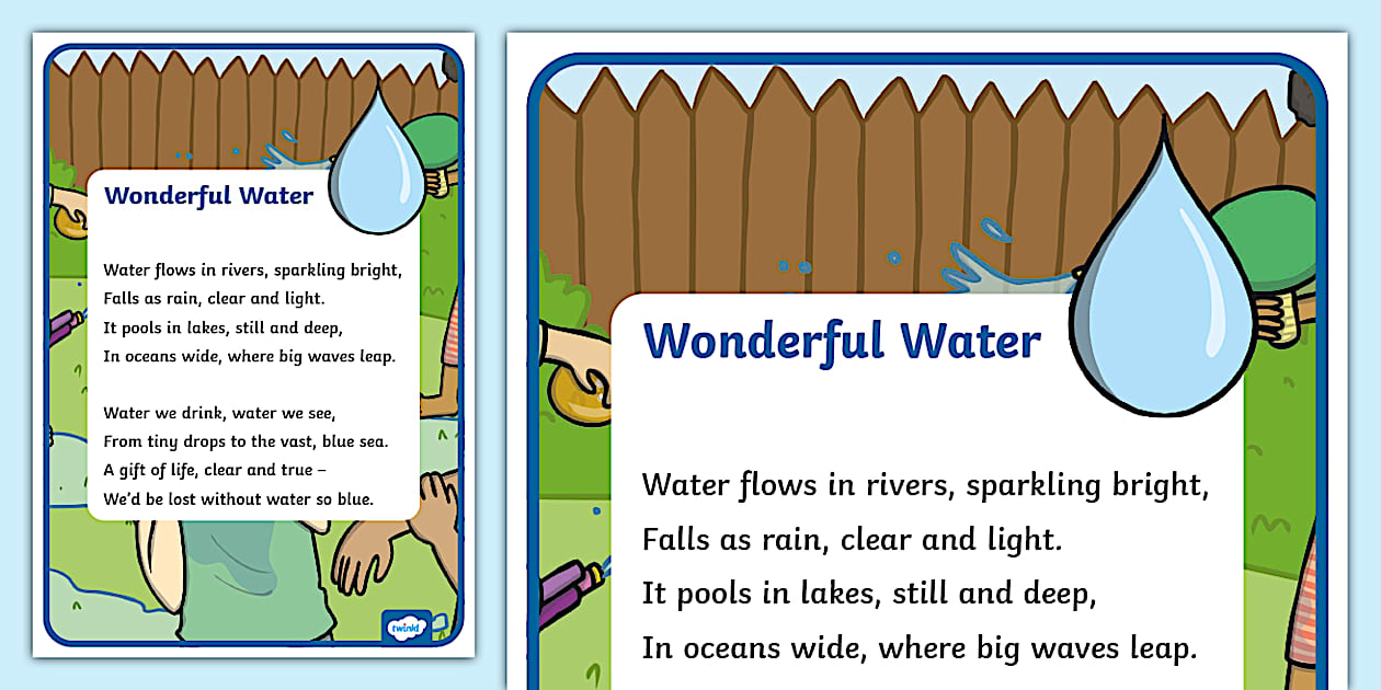A Poem About Water Display Poster (teacher made) - Twinkl